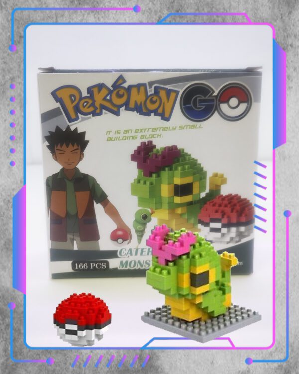 Micro Brick Pokemon, Caterpie – Pixel and Prints