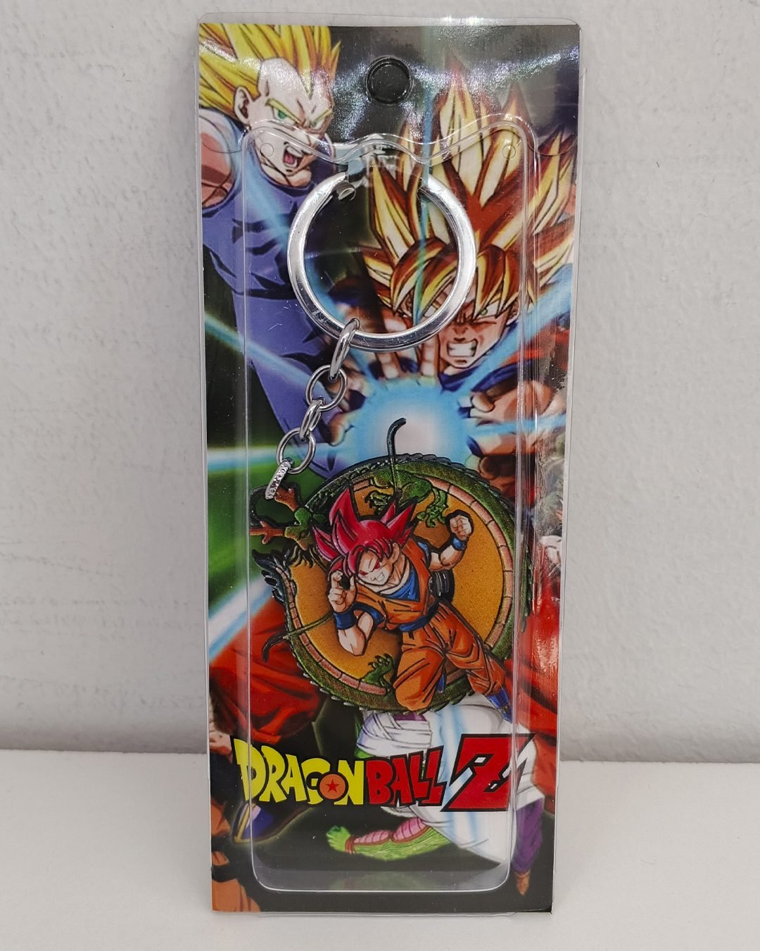 Llavero Spinner Dragon Ball Z, Goku God – Pixel and Prints
