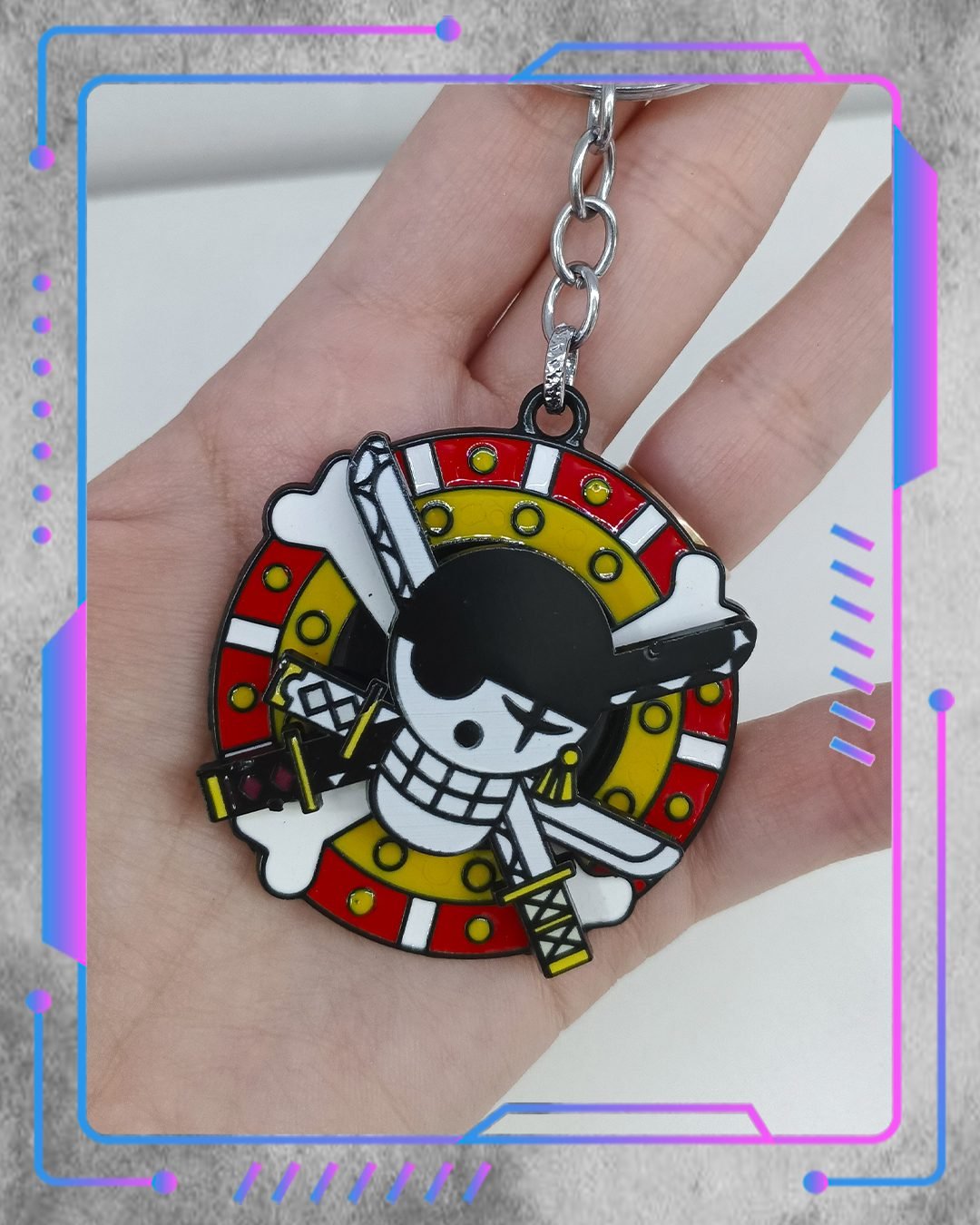 Llavero Spinner One Piece, Zoro – Pixel and Prints