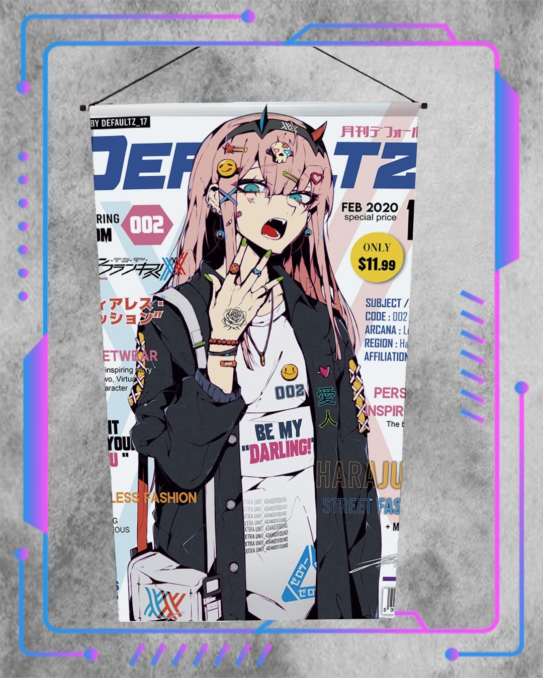 Banner Darling in the Franxx, Zero Two – Pixel and Prints