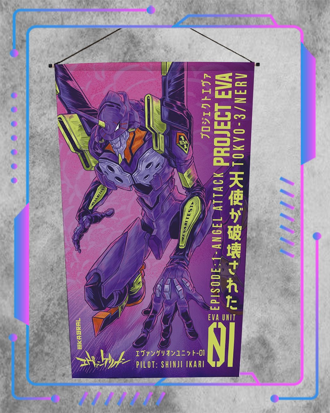 Banner Evangelion, Eva 01 – Pixel and Prints